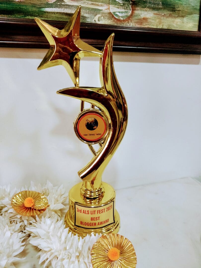 Best blogger 2021 award by Asian Literary Society - Sonal Singh